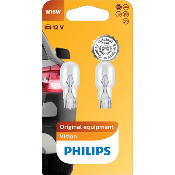 Bombilla w16w Philips premium 12v 2 uds - Feu Vert