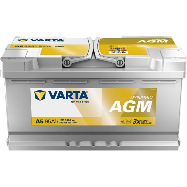 Batería de coche Varta Start Stop agm xev 95ah 850a a5 - Feu Vert