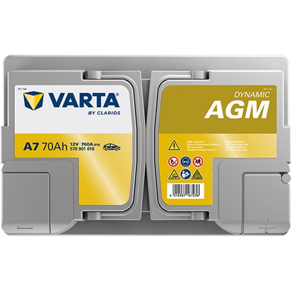 Batería de coche Varta Start Stop agm xev 70ah 760a a7 - Feu Vert