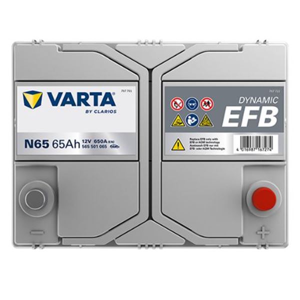 Batería de coche Varta Dynamic EFB N65 65Ah 650A 12V - Feu Vert